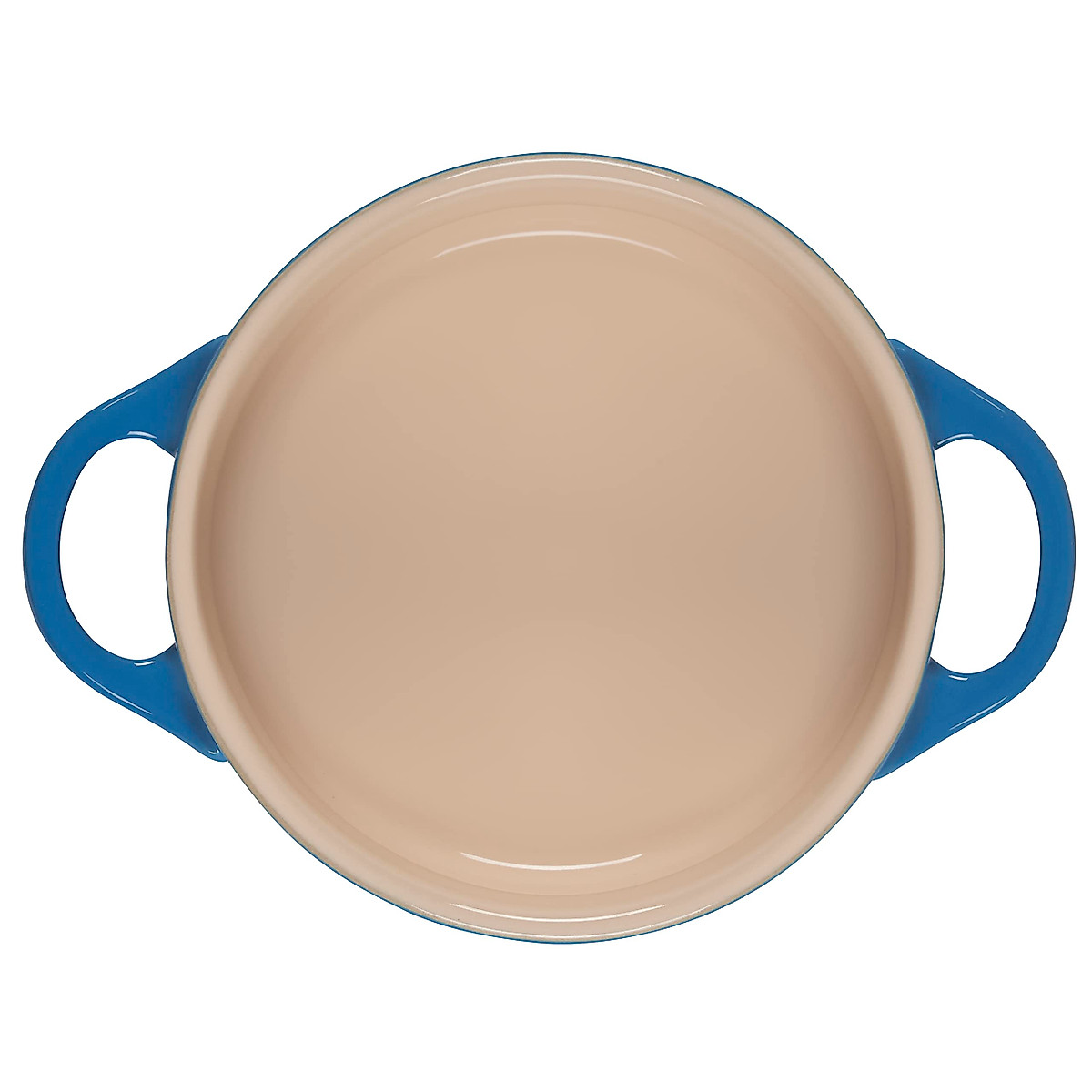 Le Creuset Olive Branch Collection Stoneware Mini Round Cocotte, 24 oz., Marseille with Embossed Lid