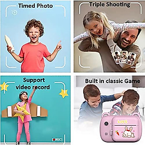Camera for Kids, Digital Camera for Boys and Girls, 24MP Children's Camera, Full HD 1080p Rechargeable Electronic Mini Camera for Students, Teens, Point and Shoot Digital Cameras