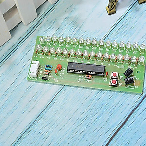 Comimark 1Pcs MCU Adjustable Display Pattern LED VU Meter Level Indicator 16 LED Dual Channel