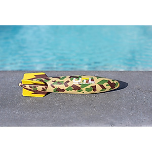 Official Underwater Torpedo League (UTL) Torpedo Glider Diving Toy Rocket Summer Camouflage Design 10 inch, Green