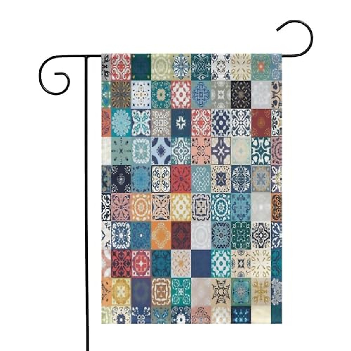 Double-sided garden flag Talavera Mexican Tiles Outdoor Flag Garden Flag Yard Outdoor Decoration （12×18in）.