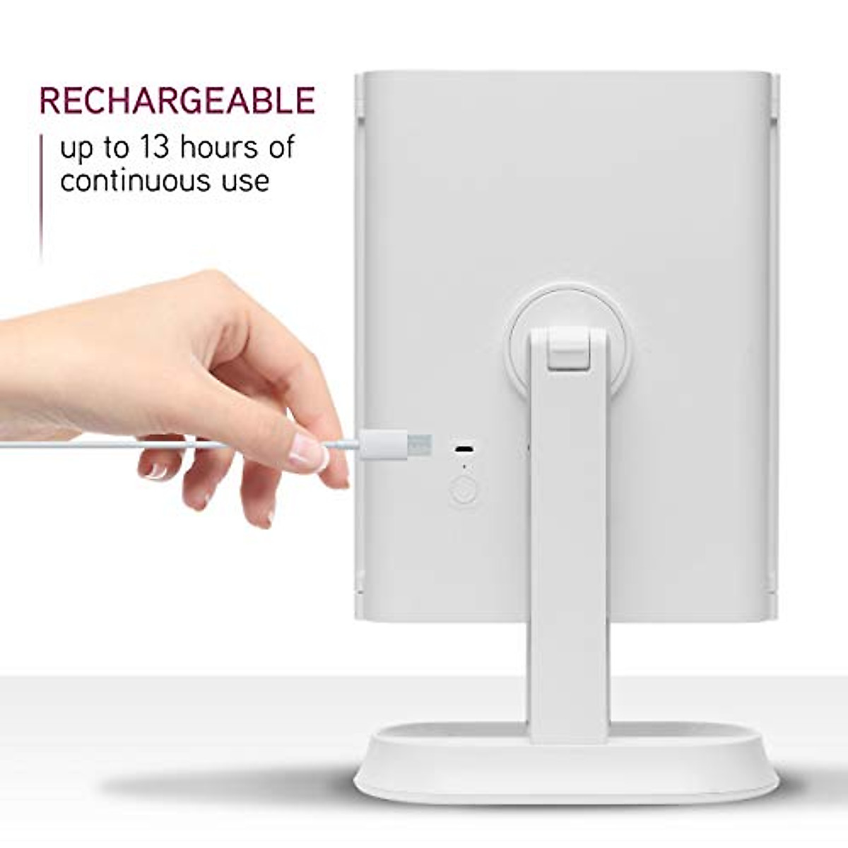 Fancii LED Lighted Makeup Mirror - Rechargeable & Dimmable