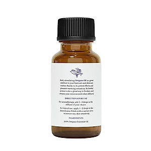 Oregano Essential Oil - 100% Pure & Certified (1 oz.) | Pure Grade Distilled Oregano Essential Oil | Vegan & Cruelty Free