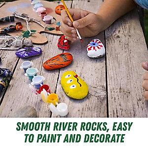 PGN 40 Large River Rocks for Painting - Stimulate Your Children’s Creativity with Our Painting Rocks for Kids - Flat and Smooth - Fun & Engaging Rock Painting with The Family - 2-4 Inches