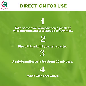 Aloe Vera Powder 8 oz | Moisturizing Face Mask Ingredient For Dry Skin | Hair Mask Ingredient for Hair Growth | Made from Pure & Cultivated Aloevera | by Yogi’s Gift®