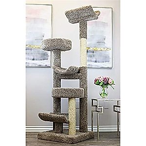 Prestige Cat Trees 130098-Neutral Staggered Cat Tower Cat Tree, Large