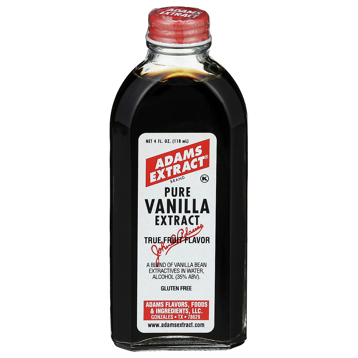 Adams Extract Pure Vanilla Extract 4 Fl Oz (Pack of 6)