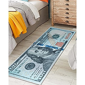 Well Woven Money Collection New Hundred Dollar Bill 2' x 5' Runner Rug