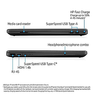 HP 2022 15.6" FHD Notebook Laptop Computer, Intel Celeron N4020 Processor, 16GB DDR4 RAM, 256GB SSD, 1-Year Office 365, Webcam, WiFi, RJ-45, Windows 10 Home in S Mode, Ipuzzl Type-C HUB