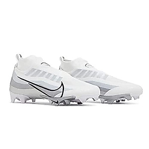 Nike Mens Vapor Edge Pro 360 Football Cleat, White/Black-Metallic Silver Sz11.5, 11.5