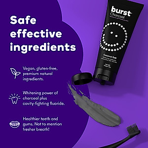 Burst Toothbrush Travel Case + Charcoal Whitening Toothpaste 2pk