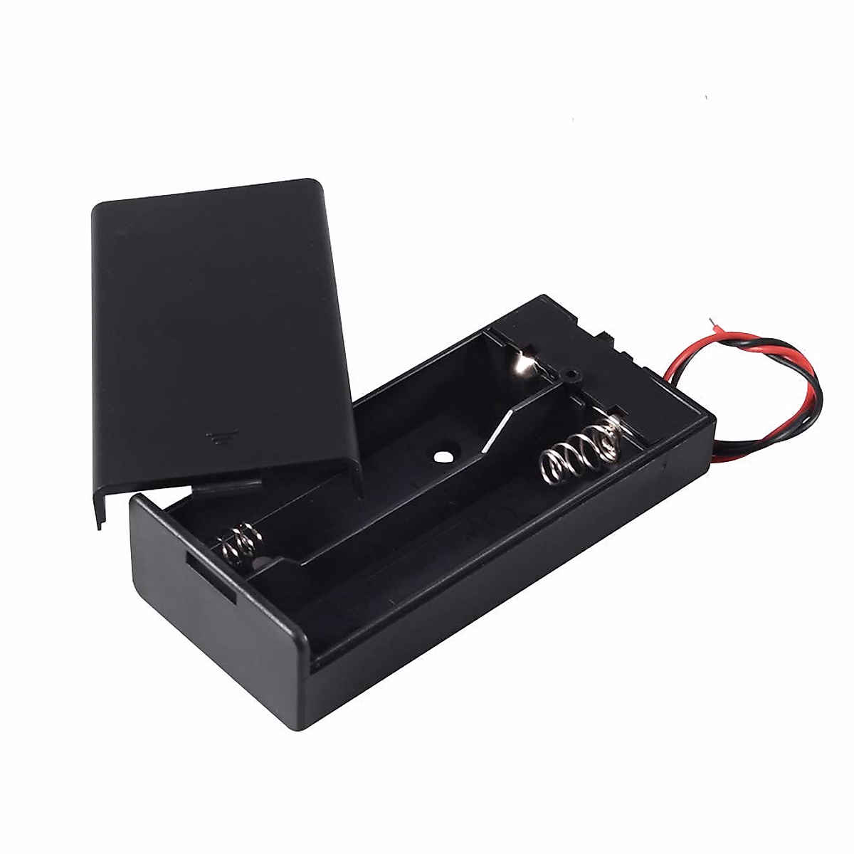 2Pcs18650 Battery Storage Case 2 Slots x 3.7V for 2x18650 Batteries Holder Box Container with ON/Off Leads and Switch