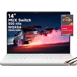 Asus ROG Zephyrus 14” WQXGA 120Hz Gaming Laptop – AMD Ryzen 9 6900HS– Radeon RX 6700S-Window 11 Home，with HDMI Cable(40GB RAM | 1TB SSD)