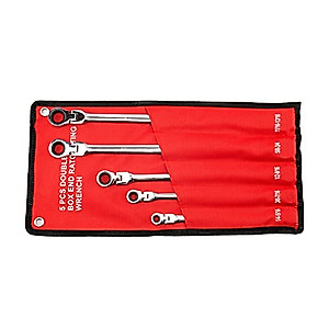 VCT 5pc Flex-Head Double Box End Ratcheting Wrenches CrV XL Design SAE 1/4" Through 13/16"…