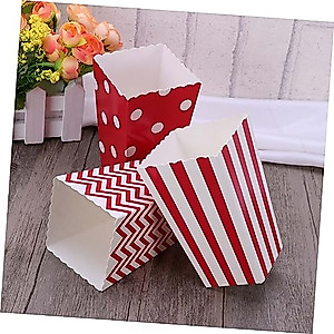SAFIGLE 30pcs Popcorn Candy Containers Snack Container Pink Paper Bags Popcorn Cartons Popcorn Boxes Paper Popcorn Containers French Fries Storage Box Food Paper Container Candy Bags Tray