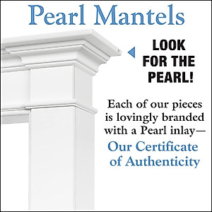 Pearl Mantels Harmonious and Elegant MDF Mantel Surround, 48", Crisp White