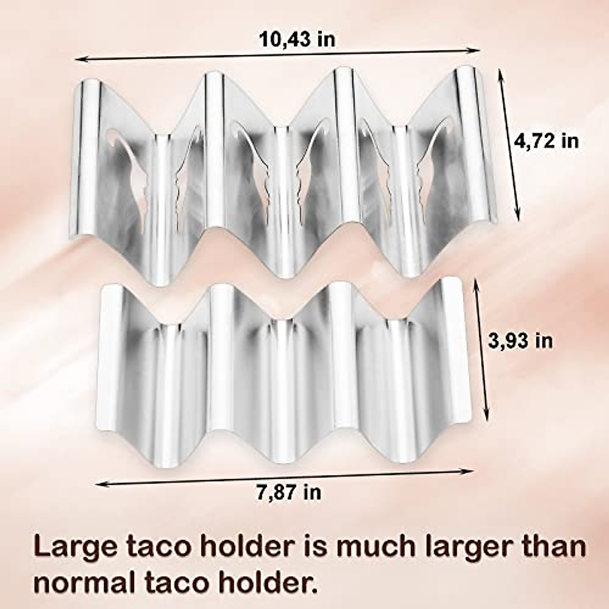 Standard Taco Holders Set of 4 and Grill Taco Rack Set of 4
