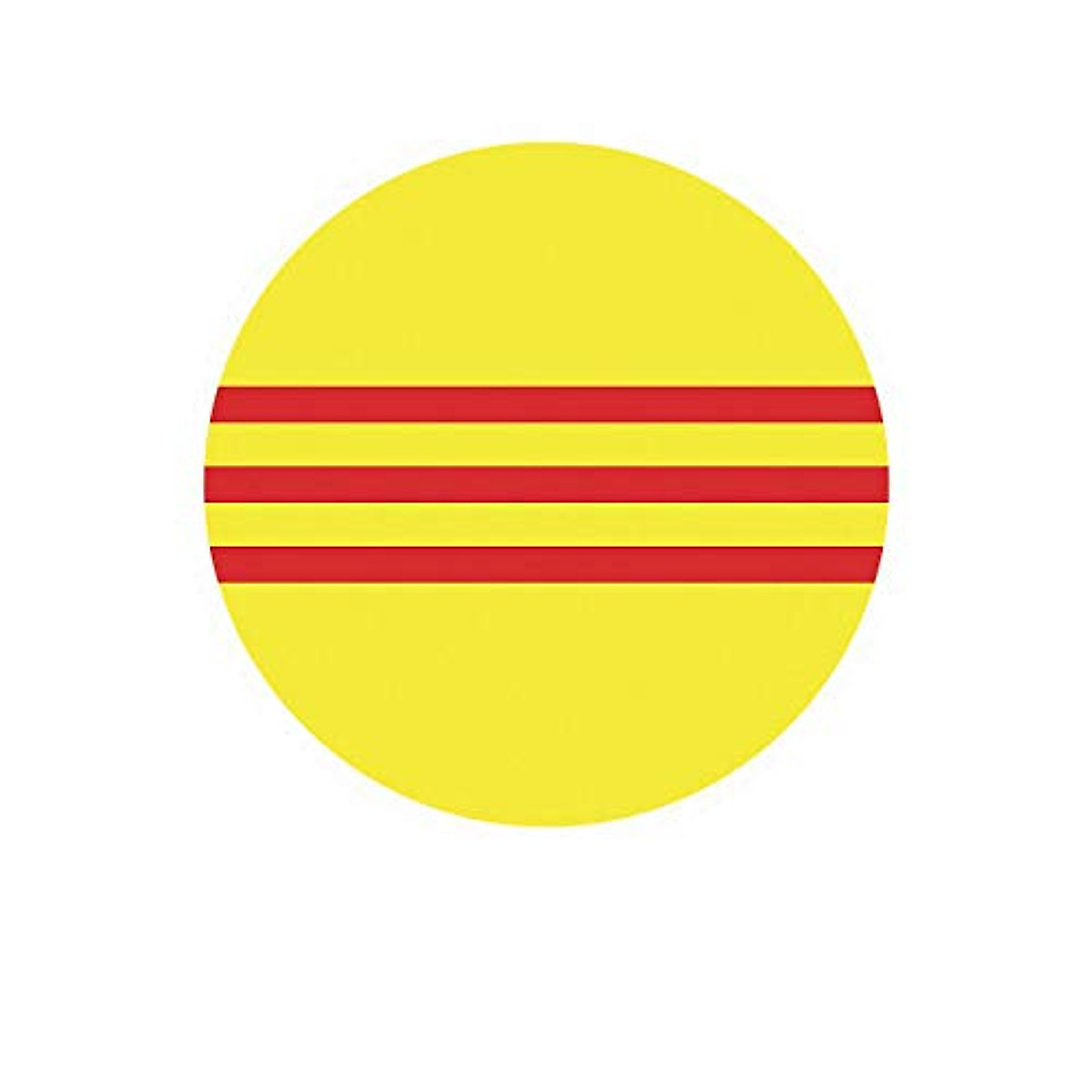 Round South Vietnamese Flag Sticker Decal Vinyl Vietnam Southern Bumper Sticker Vinyl Sticker Car Truck Decal 5"