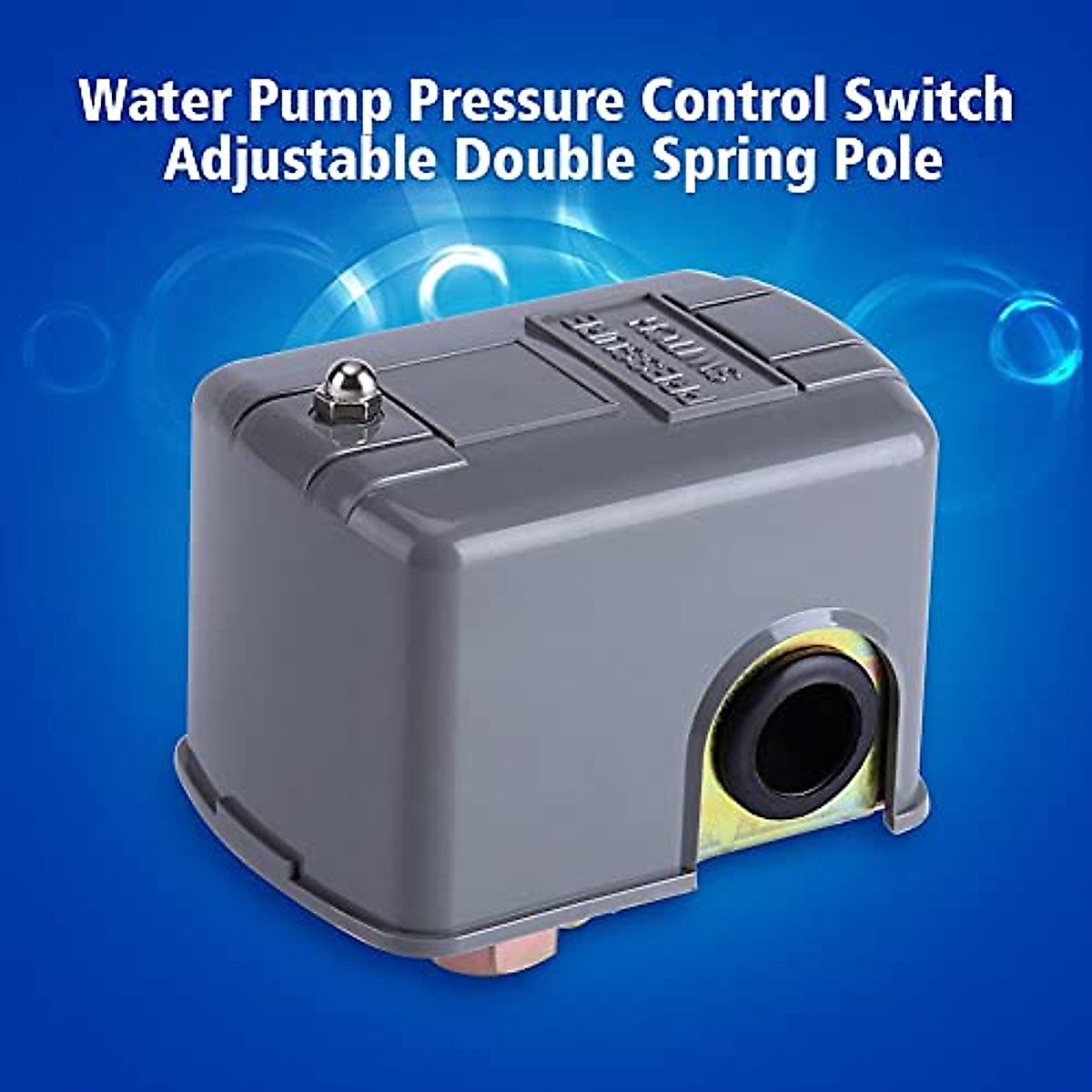 FTVOGUE 40-60PSI 110V-230V Water Pump Pressure Control Switch Adjustable Double Spring Pole