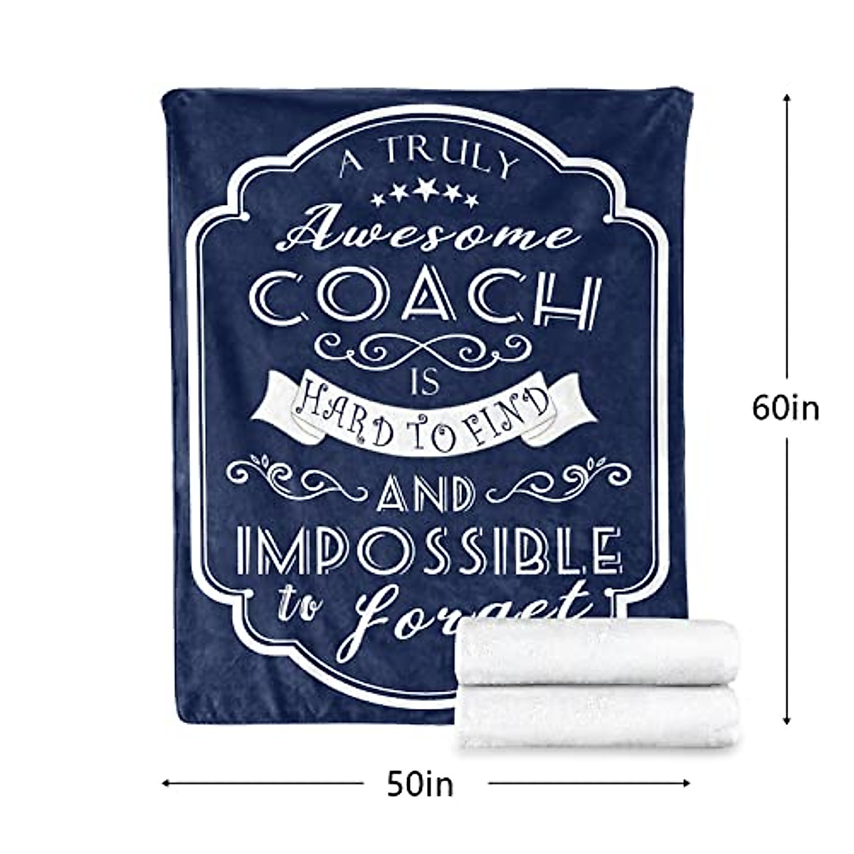 Coach Gift for Men Women - Sports Coach Appreciation Gift Blanket 60"x50" - Best Coach Gift - Thank You Coach Gift for Men Women - End of Season Gift - Birthday Team Gift for Best Coach Throw Blanket