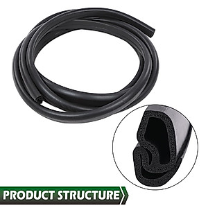 GRAND ORANGE Rubber Door Seal Weatherstrip Pair Compatible with Ford Bronco 1978-1979, Fits Ford F100 F150 F250 F350 Truck 1973-1979