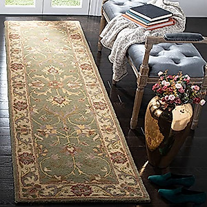 SAFAVIEH Heritage Collection Accent Rug - 2' x 3', Blue & Beige, Handmade Traditional Oriental Wool, Ideal for High Traffic Areas in Entryway, Living Room, Bedroom (HG811B)