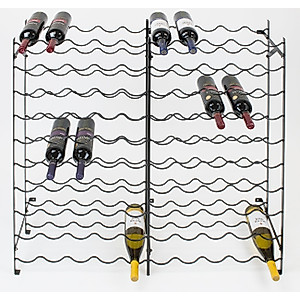 Sorbus Wine Rack Free Standing Floor Stand - Racks Hold 75 Bottles of Your Favorite Wine - Large Capacity Elegant Wine Storage for Any Bar, Wine Cellar, Kitchen, Dining Room, etc (100 Bottles)