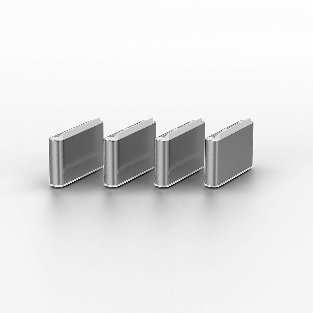 LINDY 40427 USB Type C Port Blocker Key, White - Pack of 4
