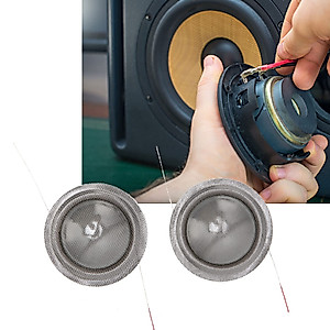 25mm Tweeter Voice Coil Replacement Parts, 2Pcs 1" Tweeter Diaphragm, 25-core Tweeter Coil and 5.4 Ohm Resistor for Speaker DIY