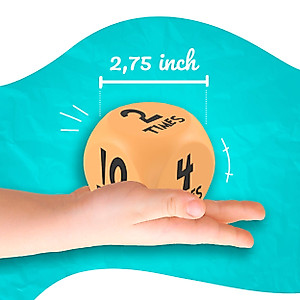 Skywin-Exercise Dice, Fun 1 Pack Workout Dice for Kids Solo or Group Classes, 6-Sided Foam Fitness Dice for Home, Classroom and Physical Education Learning