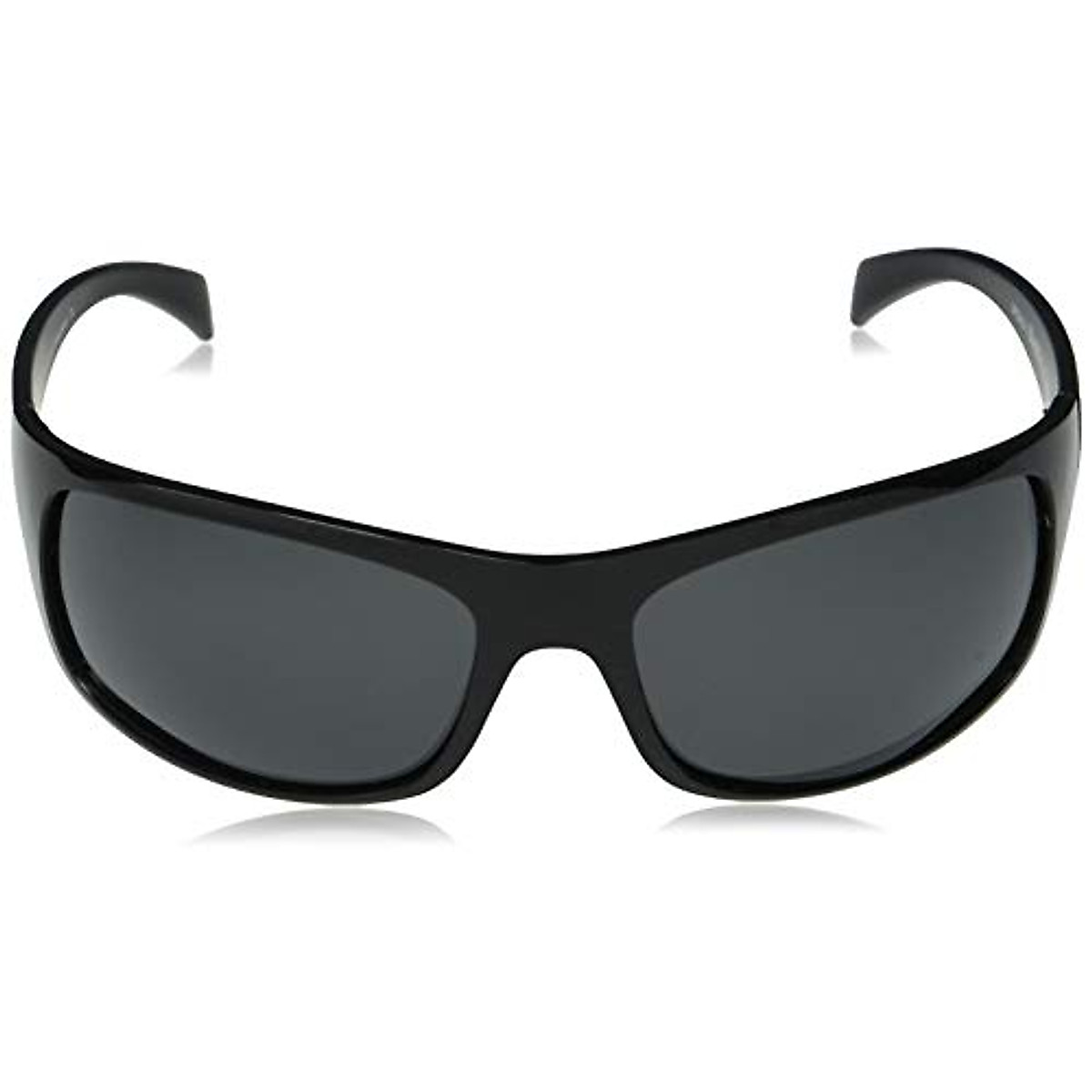 Peppers Sport Polarized Oval Sunglasses, Shiny Black, 66x19x125mm