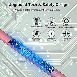 MEIRUBY Lighter Electric Lighter Candle Lighter Camping Lighter Rechargeable Lighter Lighter with Replace Case for Outdoors Family Use (Rose Gold)