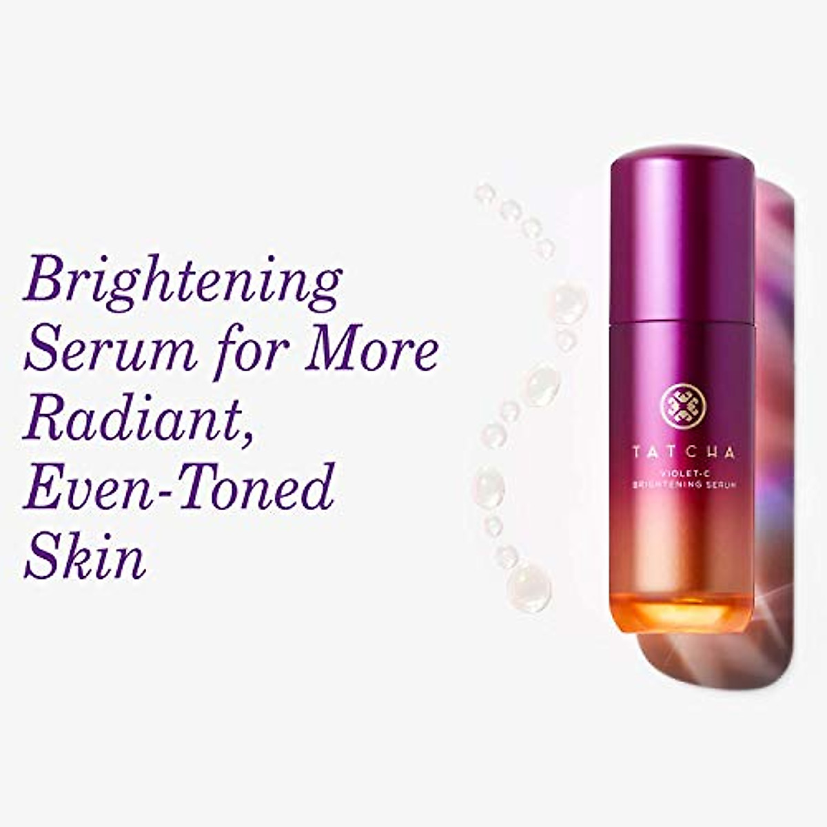 TATCHA Violet-C Brightening Serum | 20% Vitamin C + 10% AHAs | Pure Ingredients to Help Soften & Smooth for More Radiant, Even-Toned Skin | 1 oz