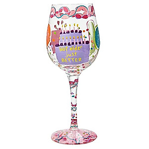 Lolita It’s My Birthday Painted Wine Glass Gift