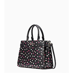 Kate Spade Staci Medium Satchel Glimmer Dot Glitter Shoulder Bag In Black Multi