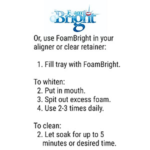 Retainer Cleaner & Aligner Cleaner FoamBright, Great for Invisalign, Teeth Whitening Foam, Candid, Byte, Denture Whitener Toothpaste & Braces Cleaning Peroxide Free Oral Care Replaces Tablets, Paste, Gel
