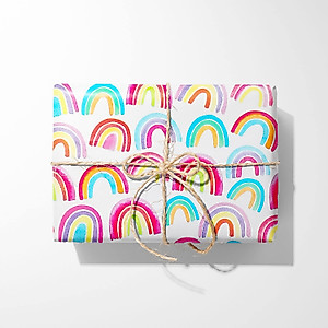 CC wonderland zone Wrapping Paper Roll,Rainbow Gifts Wrapping Paper，Birthday Wrapping Paper,3 Rolls,(17 inch x 9.8 ft)/Roll