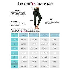 baleaf Women's Fleece Lined Leggings Thermal Warm Winter Tights High Waisted Thick Yoga Pants Cold Weather with Pockets Army Green S