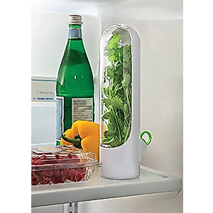 Caliber Cooks, Herb Saver Fresh Keeper Pods Produce Keeper Cilantro Containers for Refrigerator Storage Container for WellPacked Herb Holder Preserve Longer Well Sealing Lid , 9.8x6.6x25.1cm