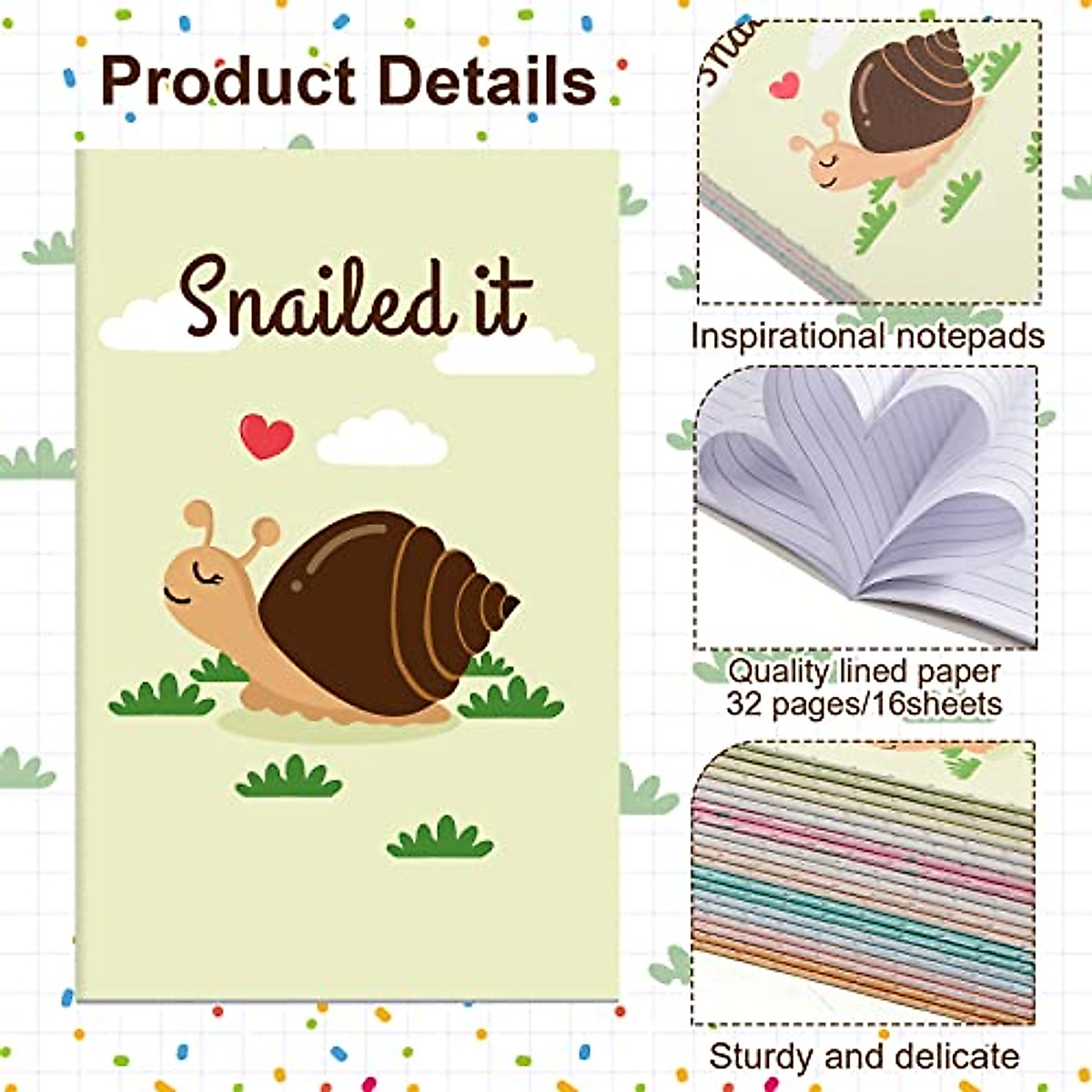 Pajean 20 Pcs Mini Notebooks Journal Notebook with Pun Motivational Notepads for Kids Reward Travel Present Supplies Inspirational Small Pocket Notepad School Office Home Gift