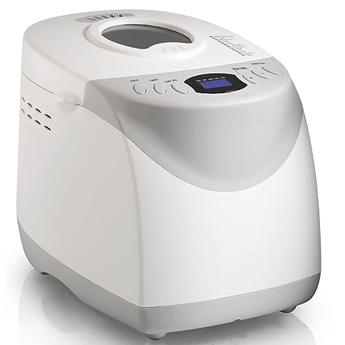 2 lb. Automatic Bread Maker, Gluten Free Setting, Various Bread Sizes, Bread Crust Selector, Light, Medium, Dark Crust Setting (White)