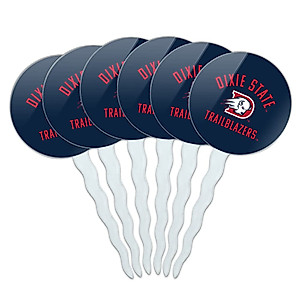 GRAPHICS & MORE Dixie State Trailblazer Cupcake Picks Toppers Decoration Set of 6