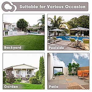 Crownland 3-Piece Wicker Patio Outdoor Bar Set, 2 Stools and 1 Glass Top Table, Outdoor Bistro Set, Brown Wicker Bar Table, Outdoor Furniture Set for Deck, Lawn, Backyard