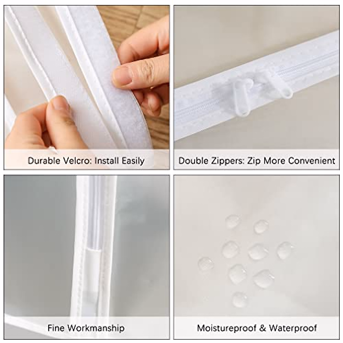 XIAKE Garment Cover Moth-proof Dust Cover Coat Hanging Clothes Storage Bag Premium Thickened Clothing Organizer Moisture-proof Dust-proof Clothes Cover (24"L * 20"W * 35"H)