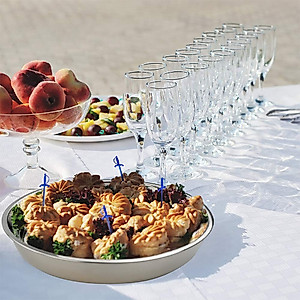 Kekow Stainless Steel Dinner Plate, Large Round Plates, 10-INCH, 4-Pack