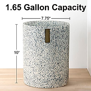 Allure Home Creation Lerrazzo Resin Wastebasket