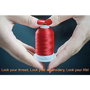 New brothread 64 Spools 1000M (1100Y) Polyester Embroidery Machine Thread Kit for Professional Embroiderer and Beginner