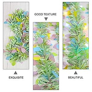 VALICLUD 3PCS Easter Party Tinsel Garland DecorationShiny Hanging Twist Tinsel Ornaments for Easter Birthday New Year Hanging Decorations