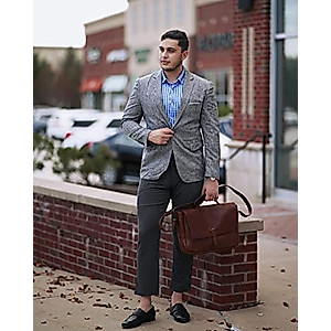 Men's Business Suit Blazer Jackets Notch Lapel Sport Coat One Button L Charcoal Gray