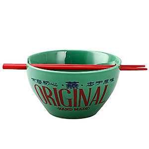 Bioworld Disney Mickey & Minnie 20 oz Ramen Bowl with Chopsticks